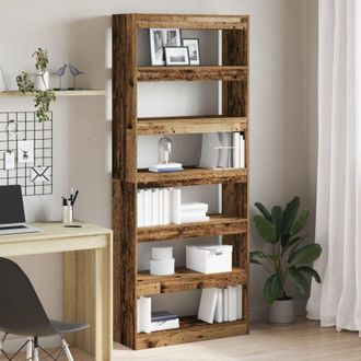 vidaXL Biblioth&egrave;que Bois ancien 80 x 30 x 198 cm Bois ding&eacute;nierie Vidaxl