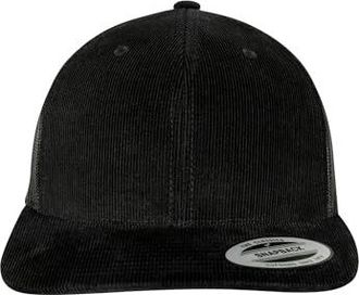 Flexfit Mixte Corduroy Retro Trucker Black One Size Casquette, Noir, Taille Unique EU