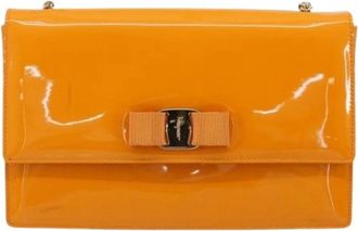Ferragamo Sac bandouli&egrave;re en cuir pr&eacute;-poss&eacute;d&eacute; - Femme - Pre-owned - Orange - Taille: ONE Size