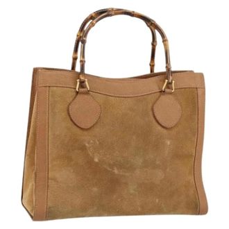 Gucci Sac &agrave; main en daim Pre-owned - Femme - Pre-owned - Brun - Taille: ONE Size