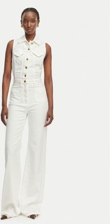 Elisabetta Franchi Jumpsuit TJ-45N-61E2-V550 Wei&szlig; Regular Fit