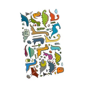 BESTONZON Dino Wandtattoo F&uuml;r Kinderzimmer Reflektierender Wandaufkleber Tapete Aus Pvc Abnehmbar Und Geeignet F&uuml;r Glatten Oberfl&auml;chen