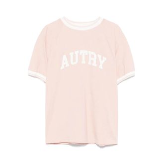 Autry Rosa Gestreiftes Raglan&auml;rmel Rundhalsausschnitt - - Tops - Damen - Rosa - XL