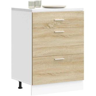 vidaXL Vidaxl - Meuble bas de cuisine Lyon Ch&ecirc;ne Sonoma Bois ding&eacute;nierie