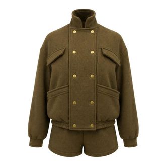 Actualee Militare Jacket - - Jackets - Damen - Gr&uuml;n - XS