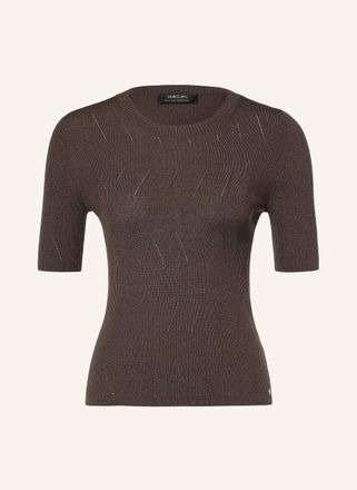Marc Cain Strickshirt Mit Glitzergarn braun