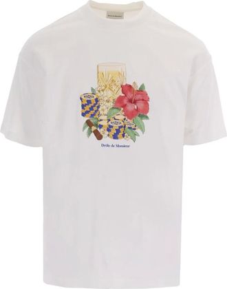 Dr&ocirc;le de Monsieur Homme, Tops, Beige, Taille: L Hibiscus Club T-Shirt