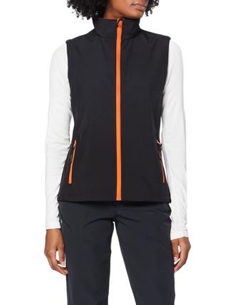 Result Ergebnis Damen r232 F bedruckbar Softshell Bodywarmer, Damen, R232F, schwarz/orange, 2X-Large/Size 18