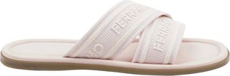 Ferragamo Femme, Chaussures, Rose, Taille: 37 EU Laurene Logo Slide