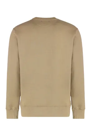 Golden Goose Mens Beige Cotton Sweatshirt Sweatshirts Sweater