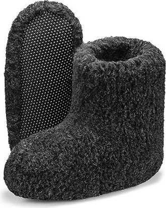 Estro & Luminara Chaussons Femme Hiver Chaud - Pantoufles Homme Hiver Chaud Chaussons Laine Pantoufles Homme Laine B06 (40, Noir 2)