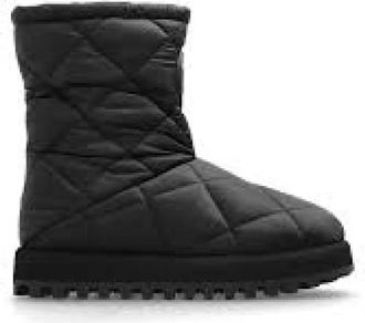 Dolce & Gabbana Femme, Chaussures, Noir, Taille: 41 EU Bottines en nylon matelass&eacute;