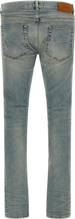 Amiri Flannel Distressed Jeans - Blue