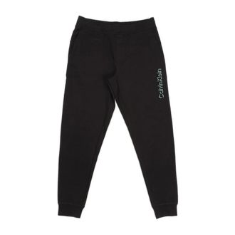 Calvin Klein Polyester Jogger Hose mit gepr&auml;gtem Logo - - Trousers - Herren - Schwarzk - XS