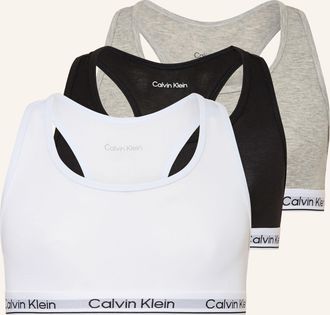 Calvin Klein 3er-Pack Bustiers Icon Cotton Stretch schwarz