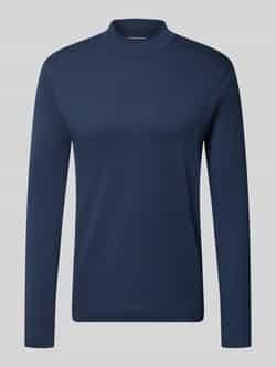 Christian Berg Regular Fit Longsleeve aus reiner Baumwolle mit Stehkragen