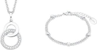 s.Oliver Kette mit Anhänger 925 Sterling Silber Damen Halsschmuck & Armband Edelstahl Damen Armschmuck, 16+4 cm, Silber, Kommt in Schmuck Geschenk Box, 2022713