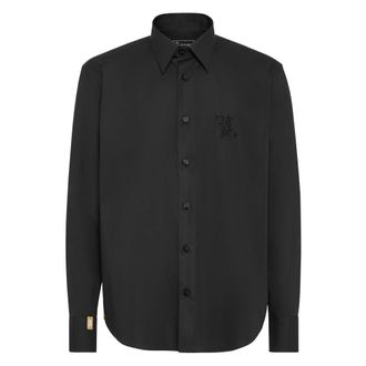Billionaire Boys Club Homme, Chemises, Noir, Taille: L Chemise en coton brod&eacute; Coupe ample