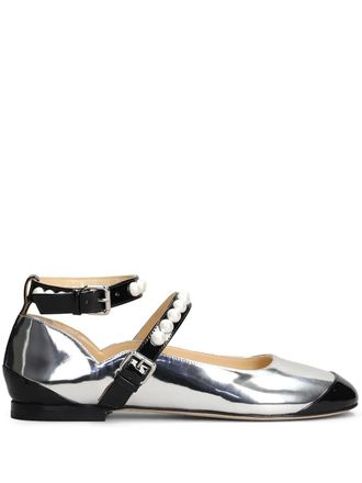 Mach & Mach ballerines à empiècements - Argent