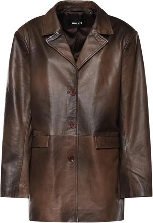 Rotate Lederjacke - - Jackets - Damen - Braun - S