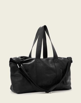 AllSaints Kei - Weekender-Tasche aus Leder in Schwarz