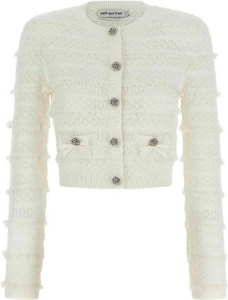 Self Portrait Cardigan - Blanc