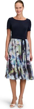 Vera Mont Damen 0372/4802 Kleid, Dark Blue/Purple, 40