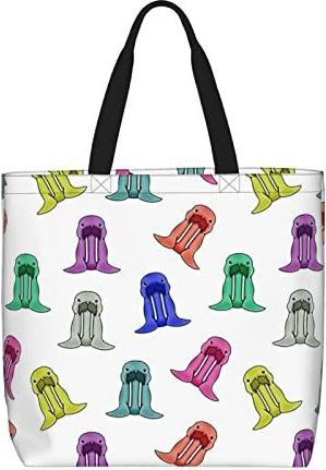 Generic Sac Fourre-Tout Morse Sac Biblioth&egrave;que R&eacute;utilisable Pliable Sacs En Toile Pour Femmes, Pour &Eacute;cole, Tous Les Jours, Femmes, Shopping
