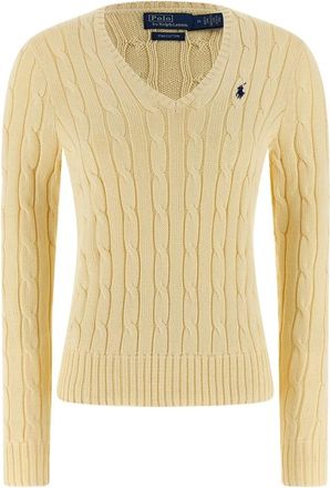 Polo Ralph Lauren Femme, Pulls, Jaune, Taille: 40 FR Kimberly V-neck Sweater
