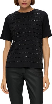 s.Oliver Black Label T-Shirt mit Pailletten
