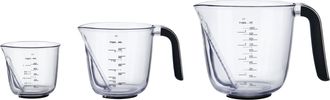 KitchenAid 3-teiliges abgewinkeltes Messbecher-Set, Schwarz
