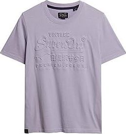 Superdry Embossed VL T Shirt, Cosmic Sky Violet, 36 Femme