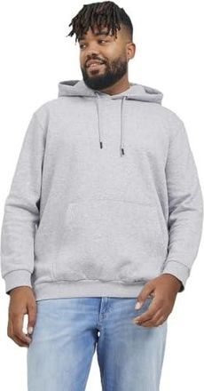 Jack & Jones Jjebradley Noos Pls Sweat &Agrave; Capuche Homme Sweatshirt &agrave; capuche, Gris Clair Chin&eacute;, 6XL Grande taille
