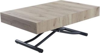 Inside75 Inside75 - Table basse relevable extensible albatros design chêne ancien pied gris graphite