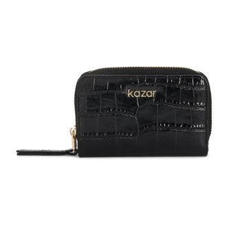 Kazar Femme, Accessoires, Noir, Taille: ONE Size Portefeuille en cuir crocodile emboss&eacute;