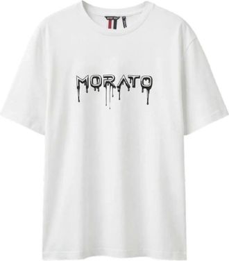 Antony Morato Homme, Tops, Beige, Taille: M T-shirt coupe r&eacute;guli&egrave;re avec logo imprim&eacute;