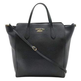 Gucci Pre-owned Swing Leder 2way Schulter Tote - - Pre-owned - Damen - Schwarzk - ONE SIZE