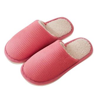 Generic Pantoufles unisexes unies en feutre doux et confortables, chaussures de loisirs légères, pantoufles dhiver en peluche, pantoufles épaisses antidérapan