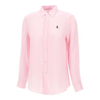 Polo Ralph Lauren Femme, Blouses et Chemises, Rose, Taille: 42 FR Linen Shirt