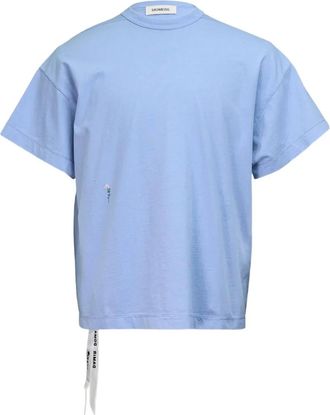 Diomene t-shirt à détail floral - Bleu