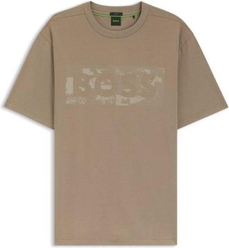 BOSS Herren T-Shirt TS_GLOBE LOGOPATTERN