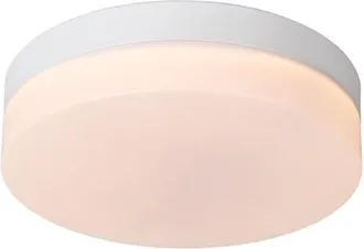 Lucide BISKIT - Deckenleuchte Badezimmer - Ø 23 cm - LED - 1x12W 2700K - IP44 - Bewegungssensor - Weiß