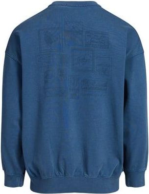 Timberland Pull ample imprim&eacute; au dos en coton m&eacute;lang&eacute;