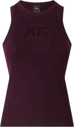 Pinko Pinko - Love Birds Top - Femme - Tops - Brun - Taille: 42 FR