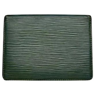 Louis Vuitton Portefeuille en cuir Pre-owned - Femme - Pre-owned - Vert - Taille: ONE Size