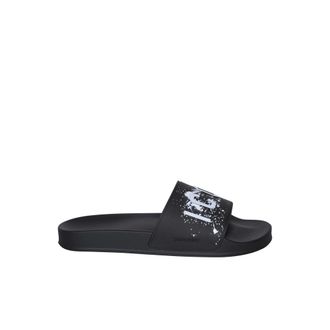 Dsquared2 Homme, Chaussures, Noir, Taille: 45 EU Icon Splash Slide