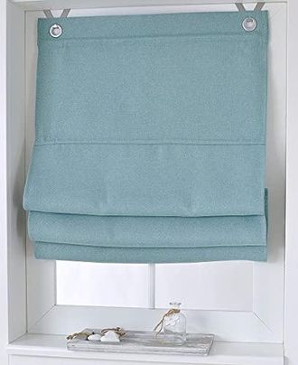 Kutti Heimtextilien Store Bateau Dimout Blackout oeilets sans perçage Turquoise 80 x130 cm