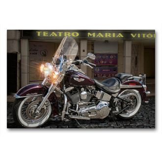 Calvendo Premium Textil-Leinwand 90 x 60 cm Querformat Premium Textil-Leinwand 90 cm x 60 cm quer Harley-Davidson Heritage De Luxe | Wandbild, HD-Bild auf Keil