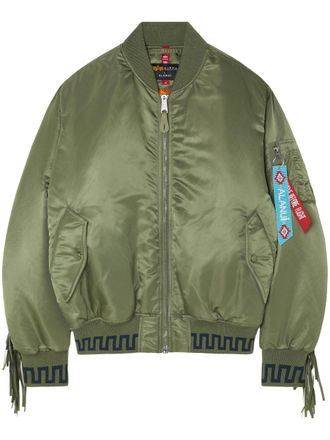 Alanui x Alpha Industries veste bomber &agrave; franges - Vert