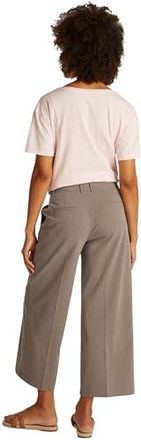 Tommy Hilfiger Pantalon Femme Wide Leg Crop Coupe 7/8, Marron (Tundra Brown), 34W